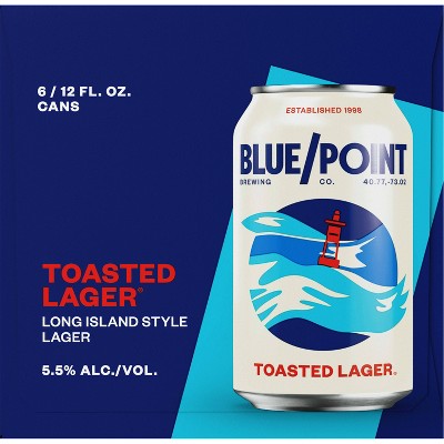 Blue Point Toasted Lager Beer - 6pk/12 Fl Oz Cans : Target