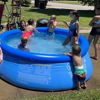 Intex Easy Set 8 Foot X 30 Inch Inflatable Round Above Ground Outdoor ...