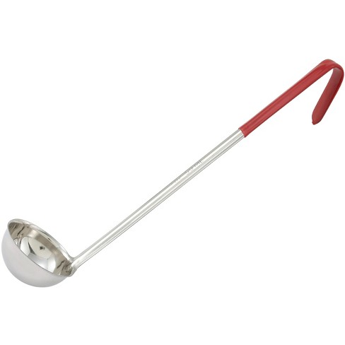 Winco Ladle, Stainless Steel, Color-coded Handles, 2 Oz, Red : Target