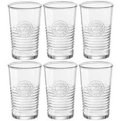 Bormioli Rocco 16.25 Oz. Rock Bar Cooler Stackable Drink Glass, 6-piece ...