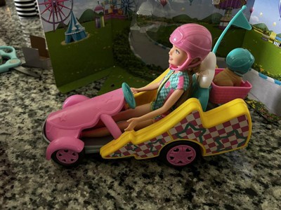 Barbie Stacie Racer Doll With Go-kart Toy Car, Dog, Accessories ...