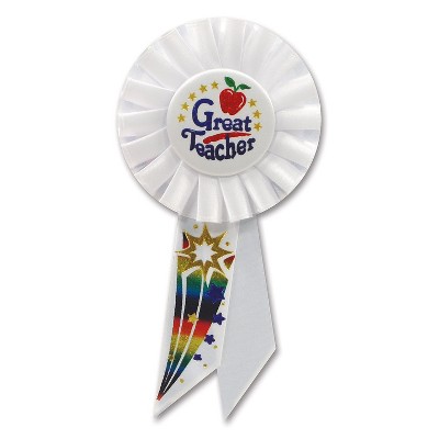 Beistle 3 1/4" X 6 1/2" Great Teacher Rosette; 3/pack Rs030 : Target