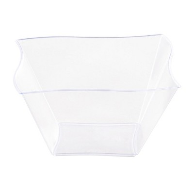 Crown Display 12 Oz. Clear Plastic Bowls Disposable Party Bowls -100 ...