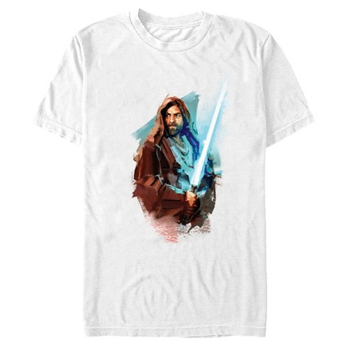 Men's Star Wars: Obi-wan Kenobi Watercolor Obi-wan T-shirt - White ...