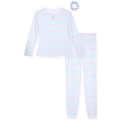 Sleep On It Girls 2-piece Hacci Pajama Set With Matching Scrunchie : Target