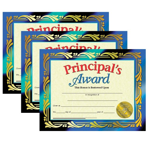 Hayes Publishing Principal's Award Certificate, 8.5" X 11", 30 Per Pack ...