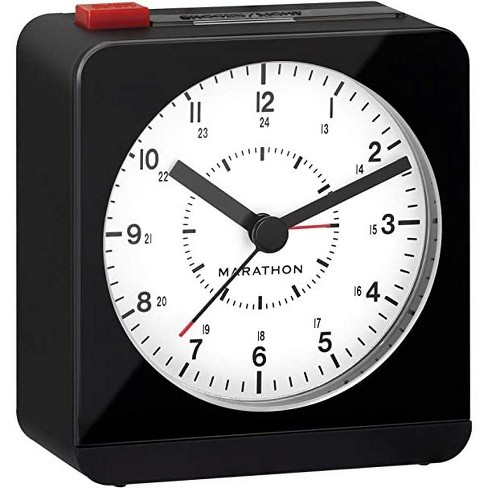 Marathon Analog Classic Sleek & Stylish Desk Alarm Clock With Auto ...