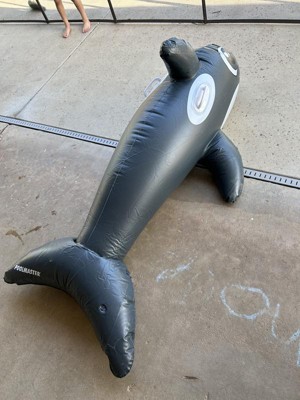 Poolmaster Jumbo Whale Rider Inflatable Swimming Pool Float - Gray ...