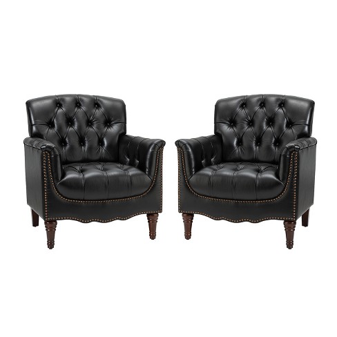 Target black leather chair store
