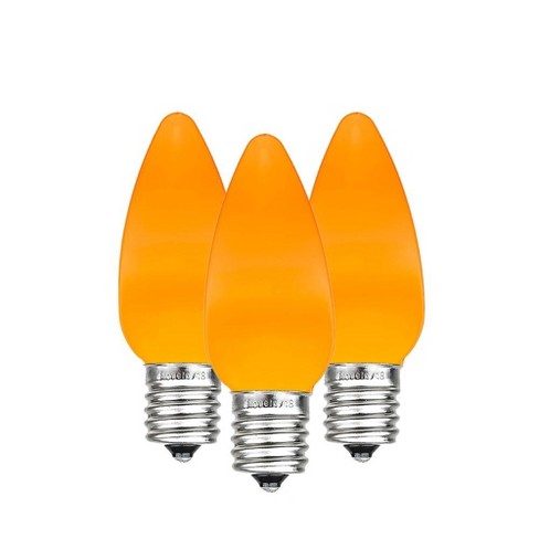 Novelty Lights Orange C9 Led Plastic Ceramic (opaue) Christmas Replacement Bulbs Dimmable 25 ...