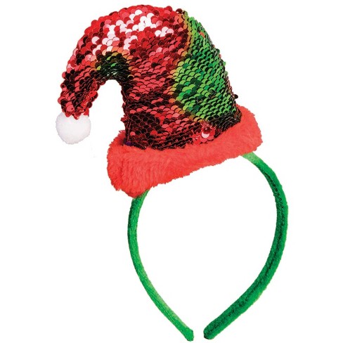 Forum Novelties Magic Sequin Santa Hat Headband : Target