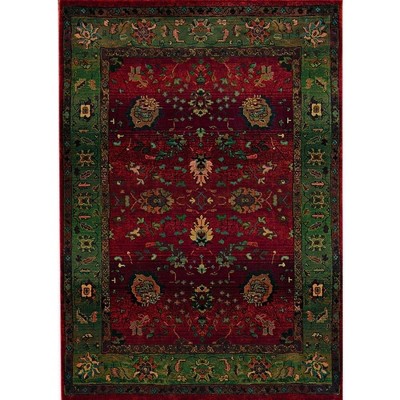 Oriental Weavers Kharma 2'3" X 7'6" Machine Woven Runner Rug In Red ...