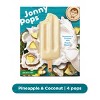 Jonnypops Pineapple Coconut & Cream Frozen Fruit Bars - 4pk/8.25 Fl Oz ...