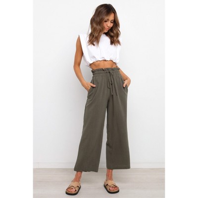 Petal And Pup Womens Hawthorne Pant - Olive, 8 : Target