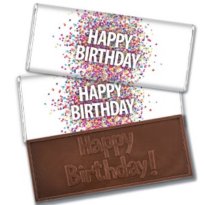 Happy Birthday Candy Party Favors Embossed Belgian Chocolate Bars : Target