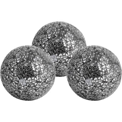 Whole Housewares 3'' Decorative Balls For Centerpiece Bowls - Black ...