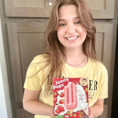 Jonnypops Strawberries & Cream Frozen Fruit Bars - 4pk/8.25oz : Target