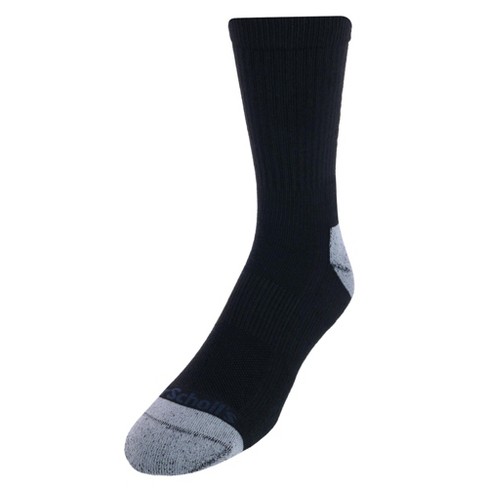 Dr. Scholl's Men's Crew Compression Work Socks (2 Pair Pack), Black ...