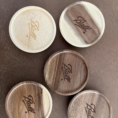 Ball 5pk Wooden Storage Lids, Wide Mouth : Target