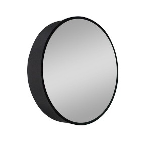 Zeus & Ruta 24" Round Bathroom Medicine Cabinet with Mirror, Black ...