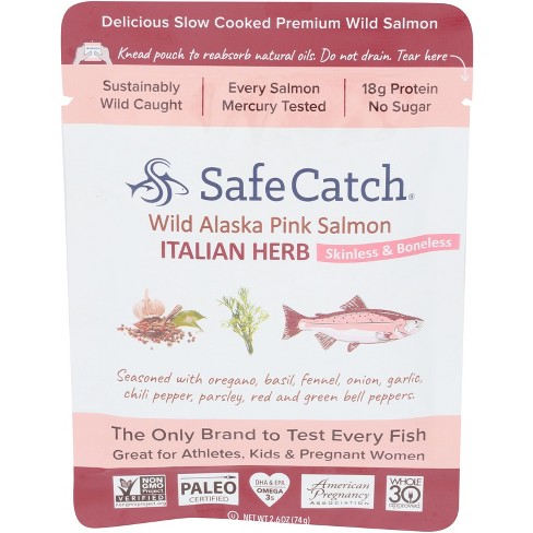 Safecatch Pink Salmon Italian Herb - Case Of 12 - 2.6 Oz : Target
