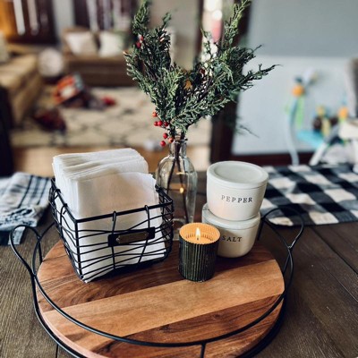 Round Wire Storage Basket With Handles Black - Hearth & Hand™ With ...