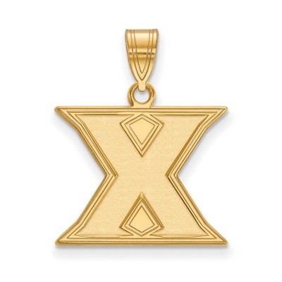 Black Bow Jewelry 14k Yellow Gold Xavier Musketeers Ncaa Medium Pendant ...