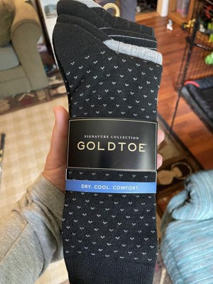 Signature Gold By Goldtoe Men's Classic Crew Socks 5pk - Black 6-12.5 ...