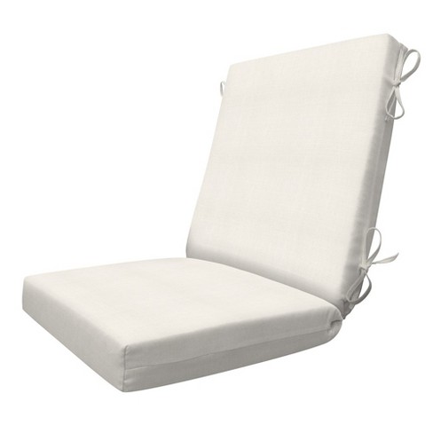 Honeycomb Outdoor Highback Dining Chair Cushion - Textured Solid Bone ...