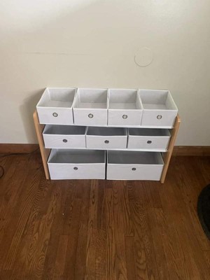 Kids' Toy Storage Organizer With 9 Collapsible Fabric Storage Bins ...
