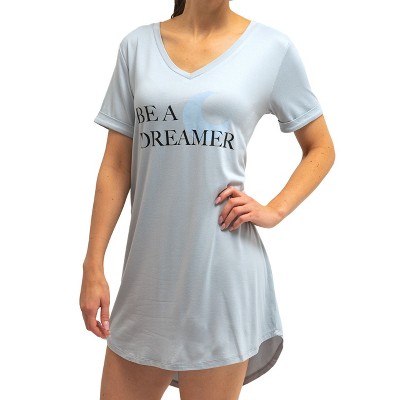 Hello Mello Women’s Let Me Sleep Lounge Sleep Shirt Be A Dreamer ...