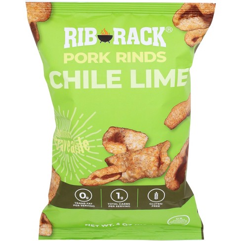 Rib Rack Chili Lime Pork Rinds - Case Of 12 - 4 Oz : Target