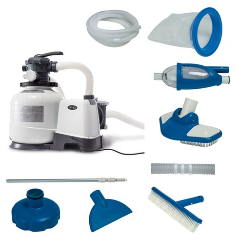Intex 2800 Gph Above Ground Pool Sand Filter Pump With Deluxe Pool ...