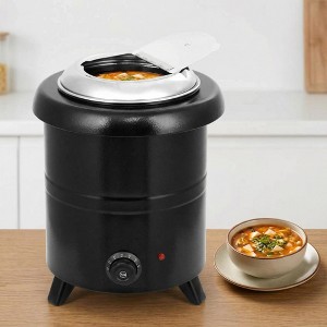 Electric Soup Warmer Kettle, Commercial Soup Pot with Lid & Temperature ...