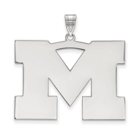 Black Bow Jewelry Sterling Silver Michigan Wolverines Ncaa Extra Large ...