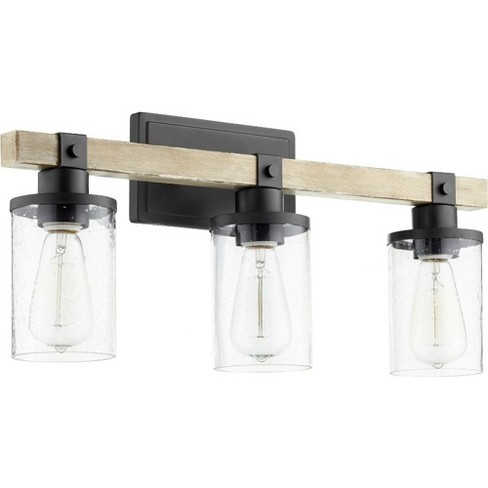 Quorum Lighting Alpine 3-light Noir/driftwood Ceiling Fan : Target