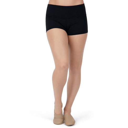 Capezio Black Women's Team Basics Gusset Shorts, Large : Target