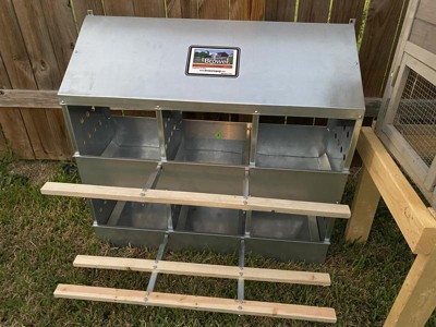 Brower 406b Galvanized Steel 6 Hole, 30 Bird Outdoor Poultry Nest ...