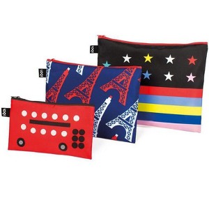 LOQI TRAVEL Bus, Eiffel Tower, Stars & Stripes Zip Pockets : Target