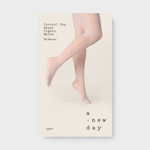 Women's 20D Sheer Tights - A New Day™ White : Target