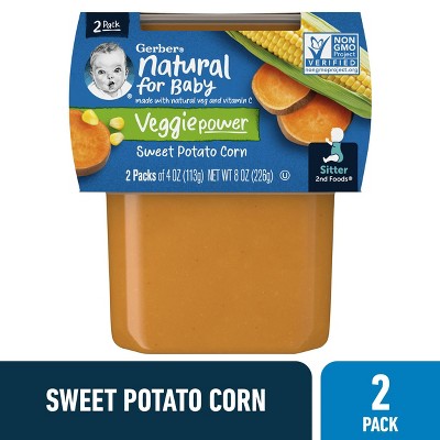 Gerber Baby Food Stage 2 Sweet Potato Corn Puree Tub - 2ct/4oz Each ...