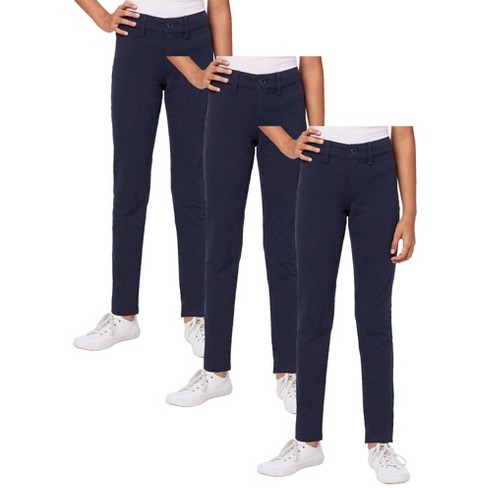 Galaxy Authentic 3-pack Girl's Super Stretch Pencil Skinny Uniform ...