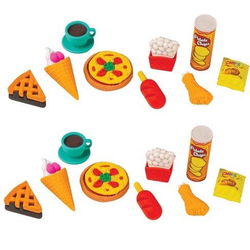 Fun Snack Attack Ii 3d Erasers (18 Pack) - Pizza, Ice Cream, Fries ...