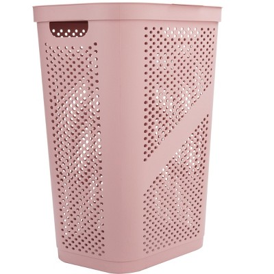 Mind Reader Perforated Plastic Hamper With Lid 60 Liter/16 Gallon ...