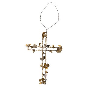 Transpac Wire Hanging Embellished Cross Home Decorations Spring : Target