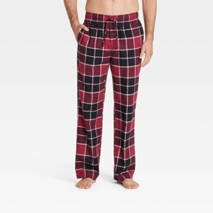 Men s Plaid Flannel Pajama Pants Goodfellow Co Red XL