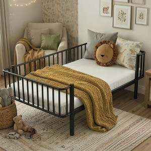 GDFStudio Iven Modern Steel Daybed with Low-Profile Design and Side ...