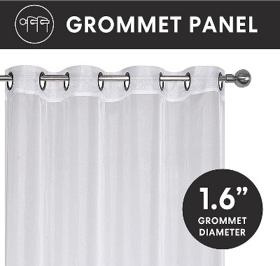 Goodgram Montauk Accents 2 Piece Grommet Top Summery Sheer Voile Window ...