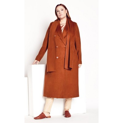 Refinity | Women's Plus Size Evelyn Coat - Ginger - 16w : Target