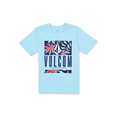 Volcom Toddler Boys Floral Motion Short Sleeve Tee, Light Blue - 7 : Target